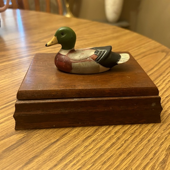 Accents | Wood Duck Box Holds 2 Decks Of Cards Not Included | Poshmark